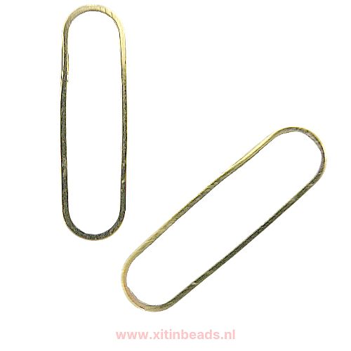 Ring RECHT OVAAL Goud 33x9mm - Xitin Beads & Jewelry