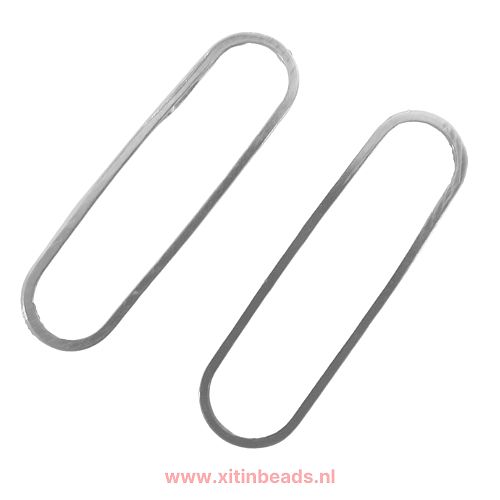 Ring RECHT OVAAL Silver 19x5mm - Xitin Beads & Jewelry