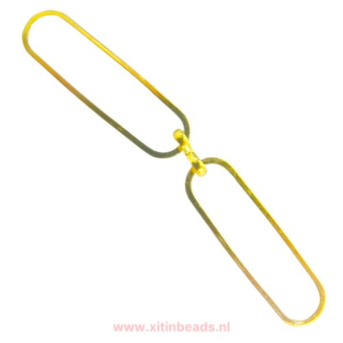 Ring RECHT OVAAL Goud 33x9mm - Xitin Beads & Jewelry