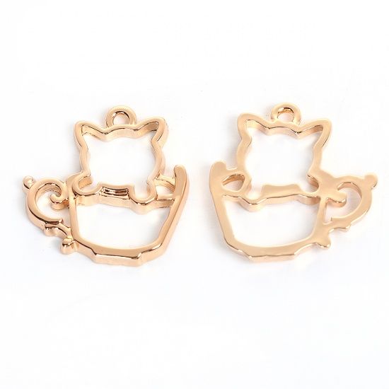 Hanger Katje in Kopje Resin Bezel GOUDKLEUR - Xitin Beads & Jewelry